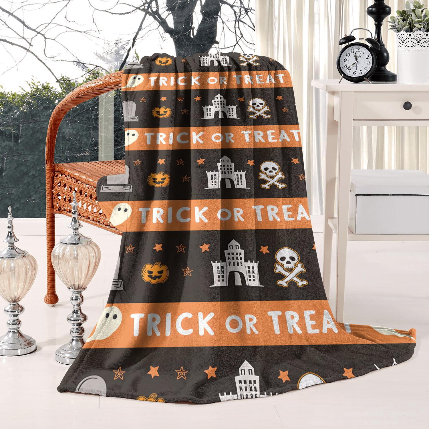 Spooky Pumpkin Halooween Blanket Cute Spooky Bed Blanket Soft Blanket ...