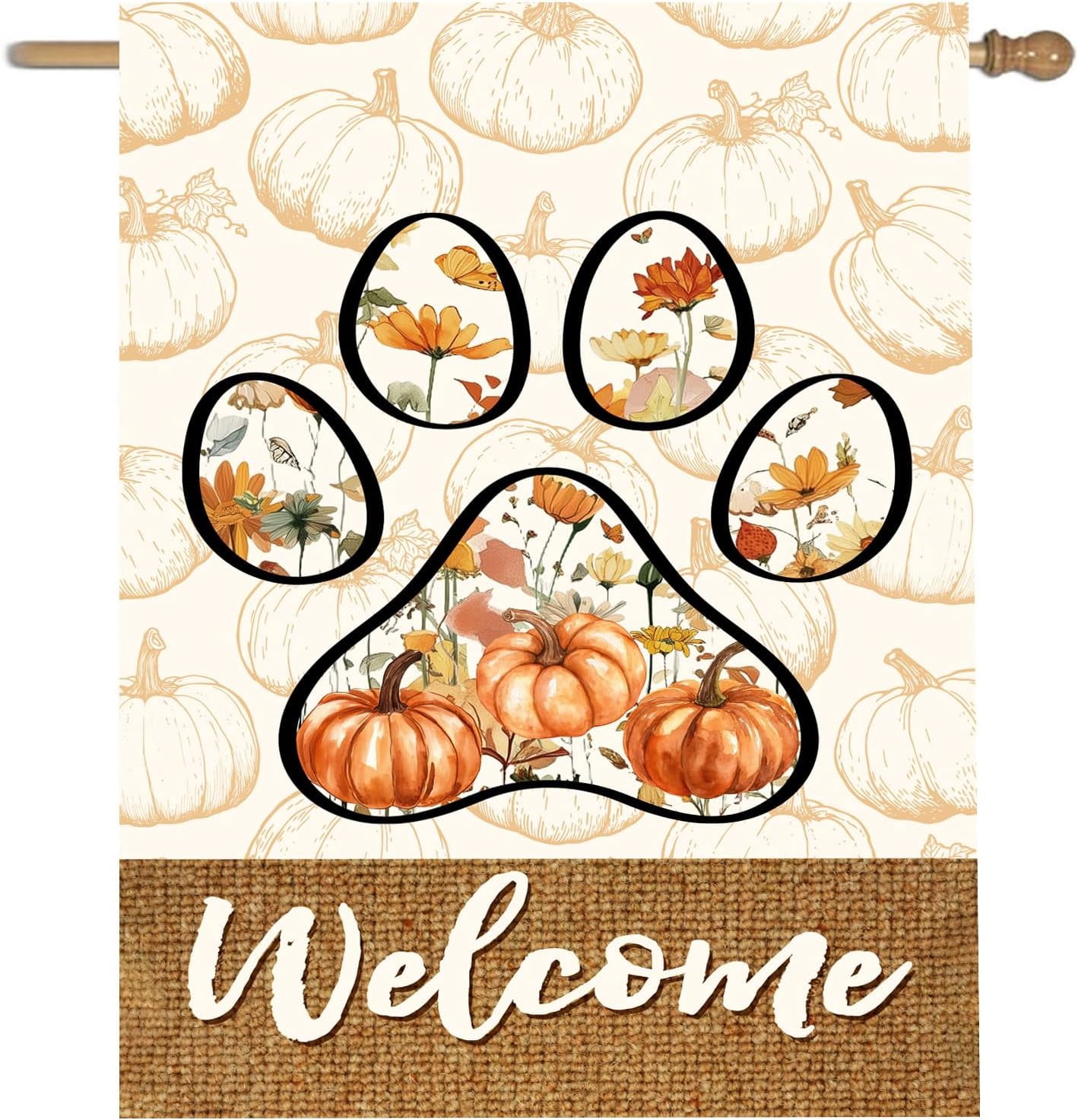Spooky Pumpkin House Flag Scary Halloween Flags for Outside 28x40 ...