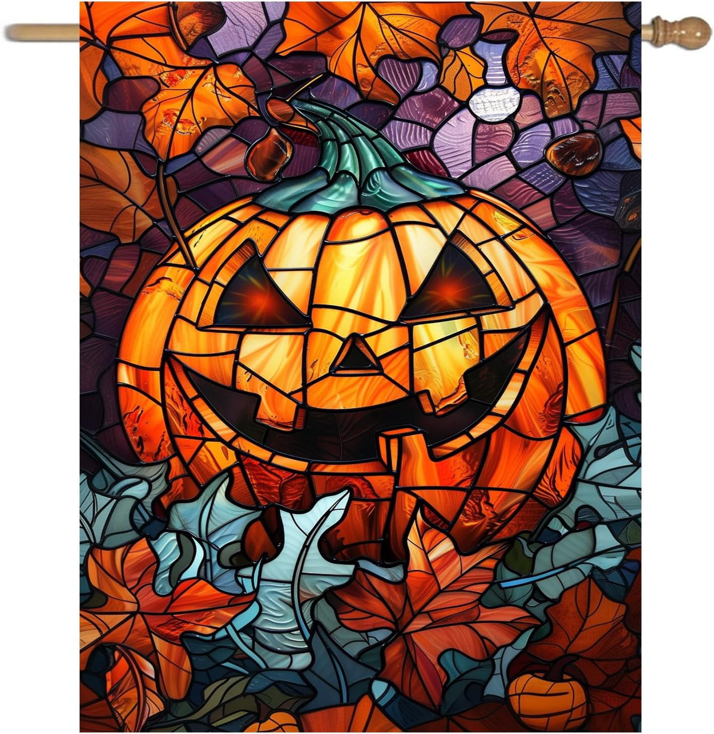 Spooky Pumpkin House Flag Scary Halloween Flags for Outside 28x40 ...