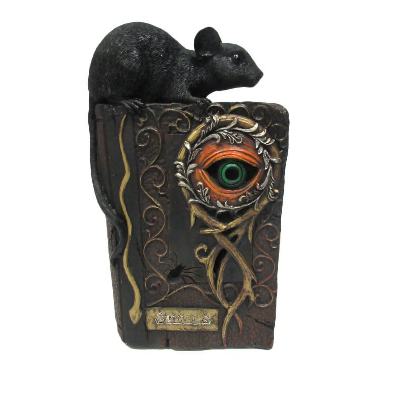 Spooky Rat On Book of Spells with Color Changing LED Lights Halloween ...
