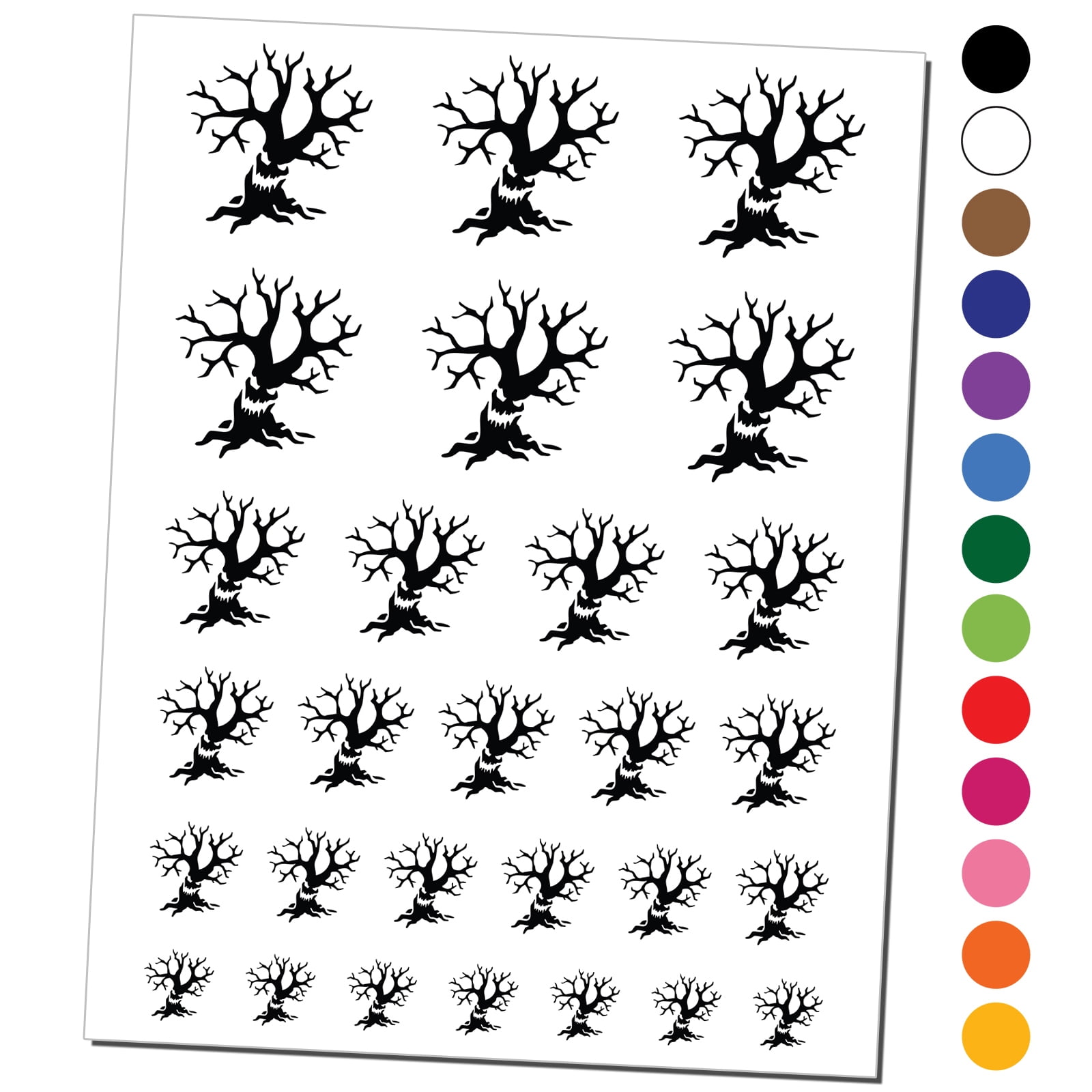Spooky Scary Tree Monster Halloween Water Resistant Temporary Tattoo ...