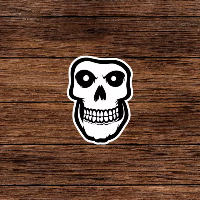 Spooky Skull Sticker - Creepy Skeleton Face Decal For Halloween ...