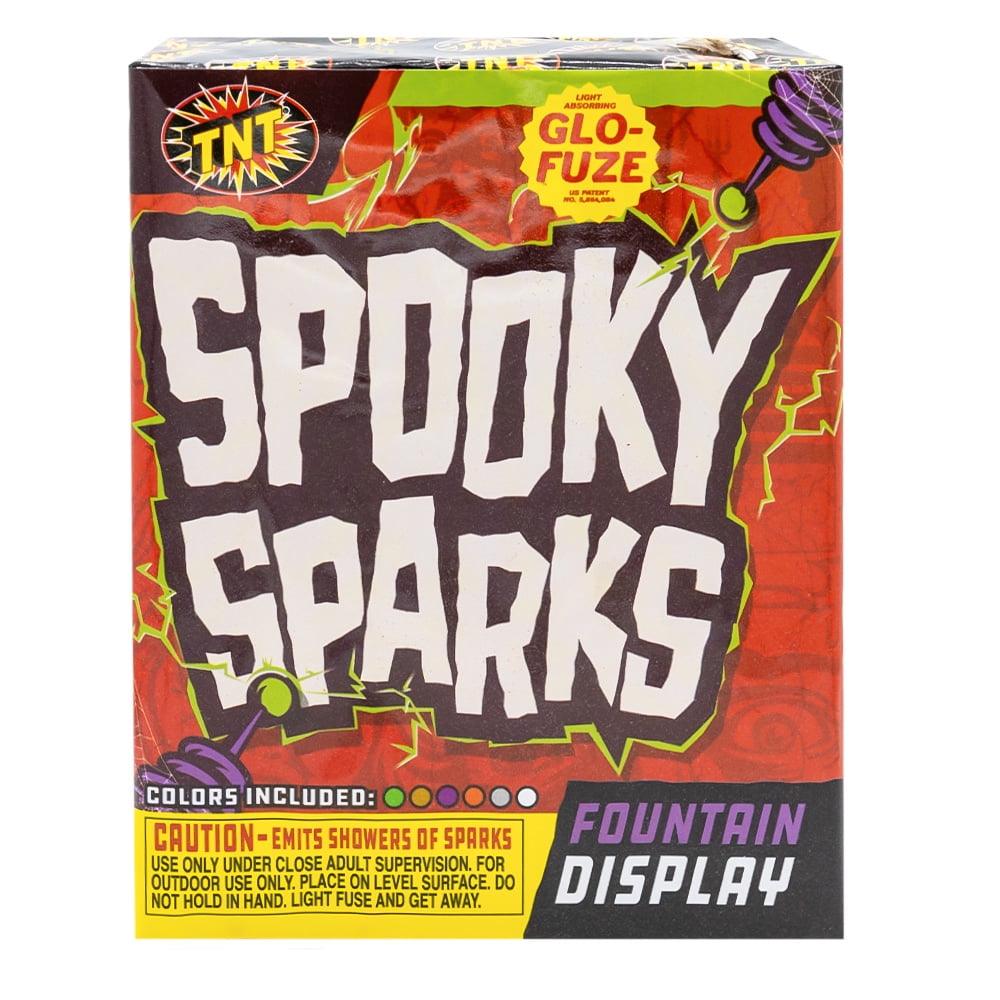 Spooky Sparks, TNT Fireworks, Multicolor Ground Based Fountain Firework ...