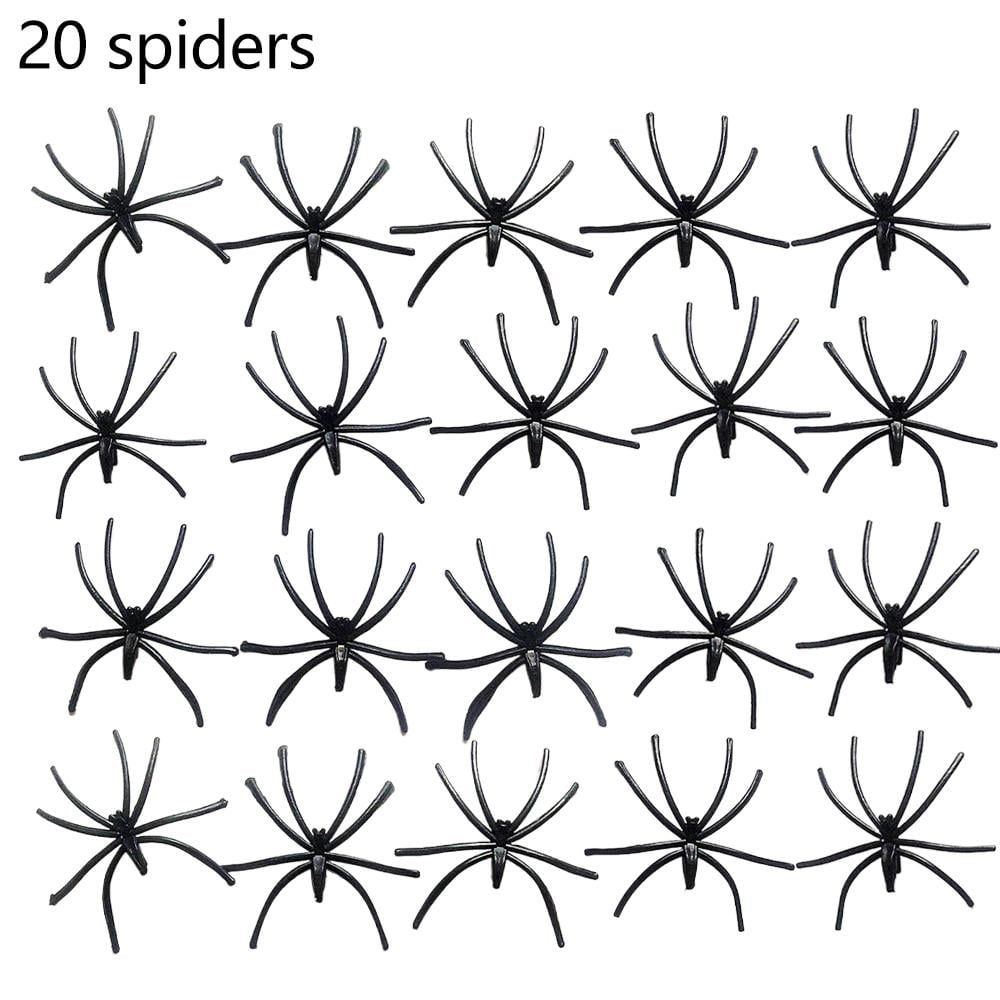 Spooky Spider Web, Halloween Spider Web Decoration with Fake Spiders ...