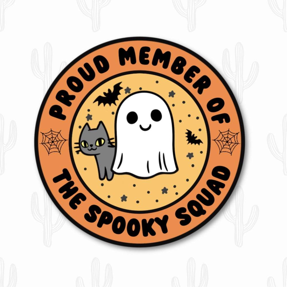 Spooky Sticker, Ghost Sticker, Spooky Squad Sticker, Cat Sticker ...