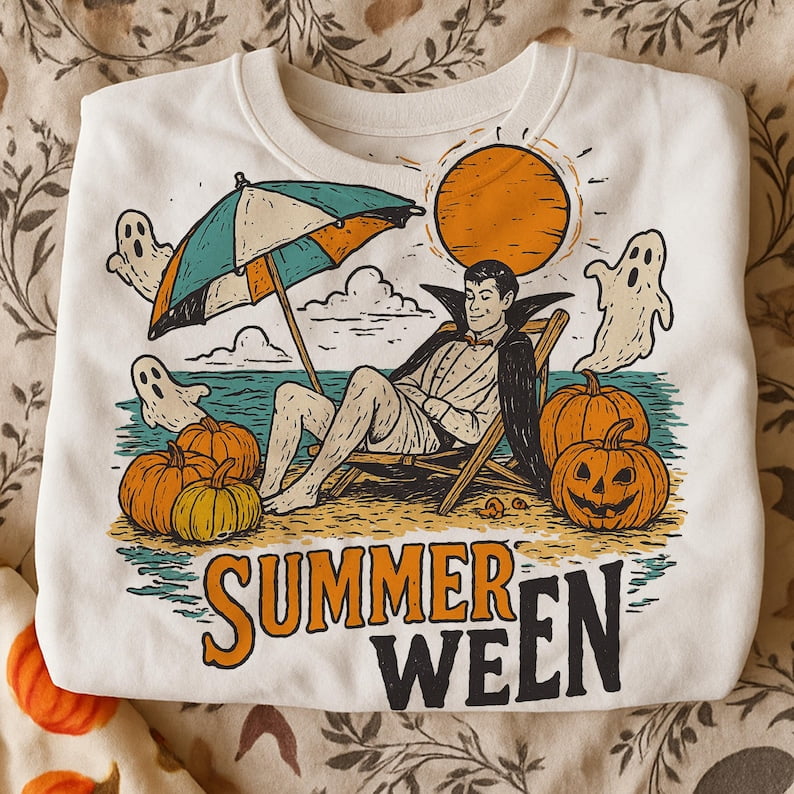 Spooky Summer Halloween Sublimation T Shirt, Funny Halloween T Shirt ...