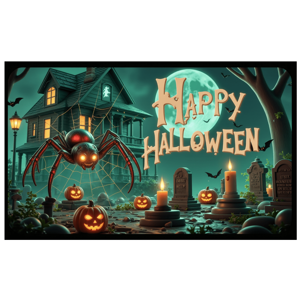Spooky Theme Halloween Spider Banner Haunted House Night Decoration for ...