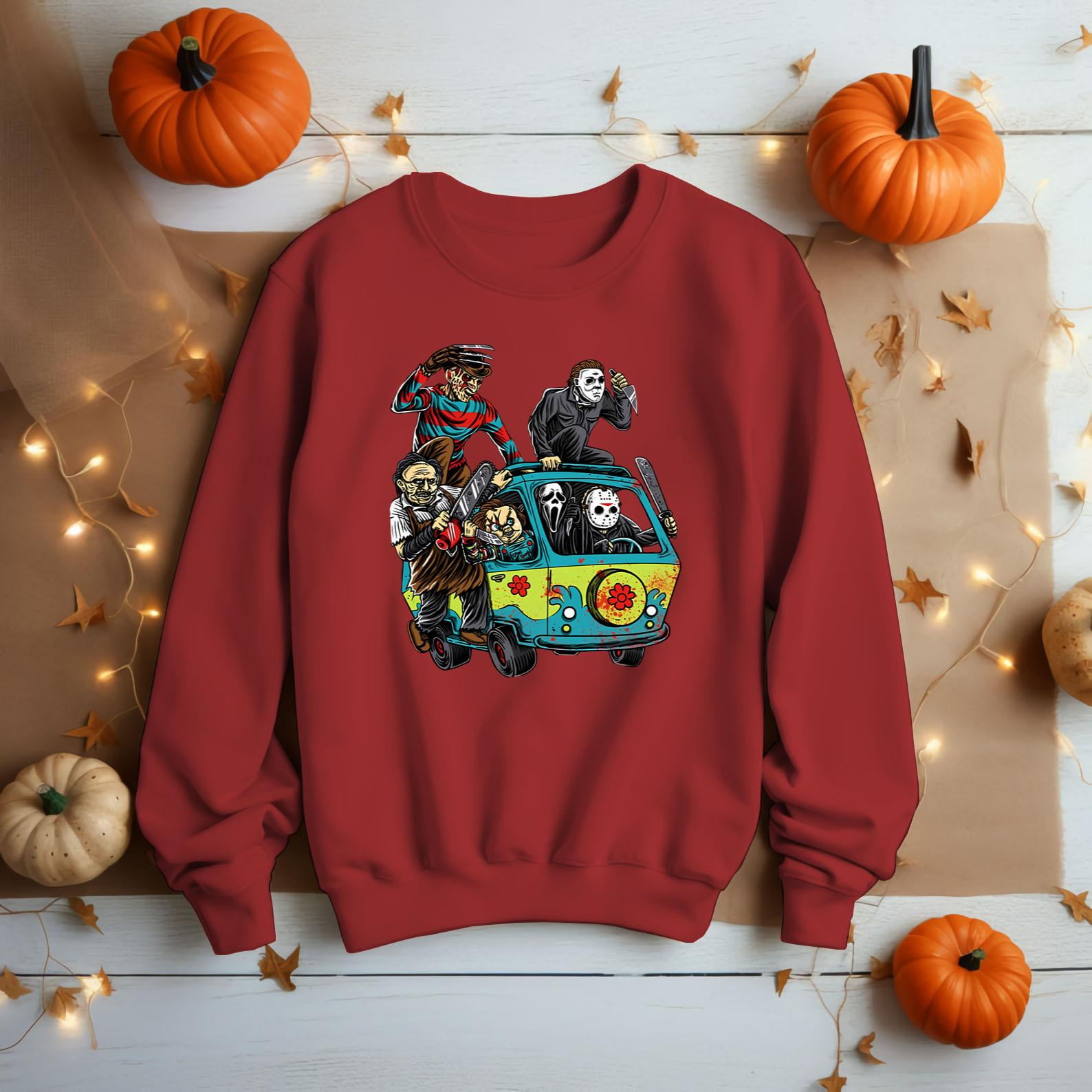 Spooky Van Squad Shirt – Retro Halloween Parody Graphic Tee New Instock ...