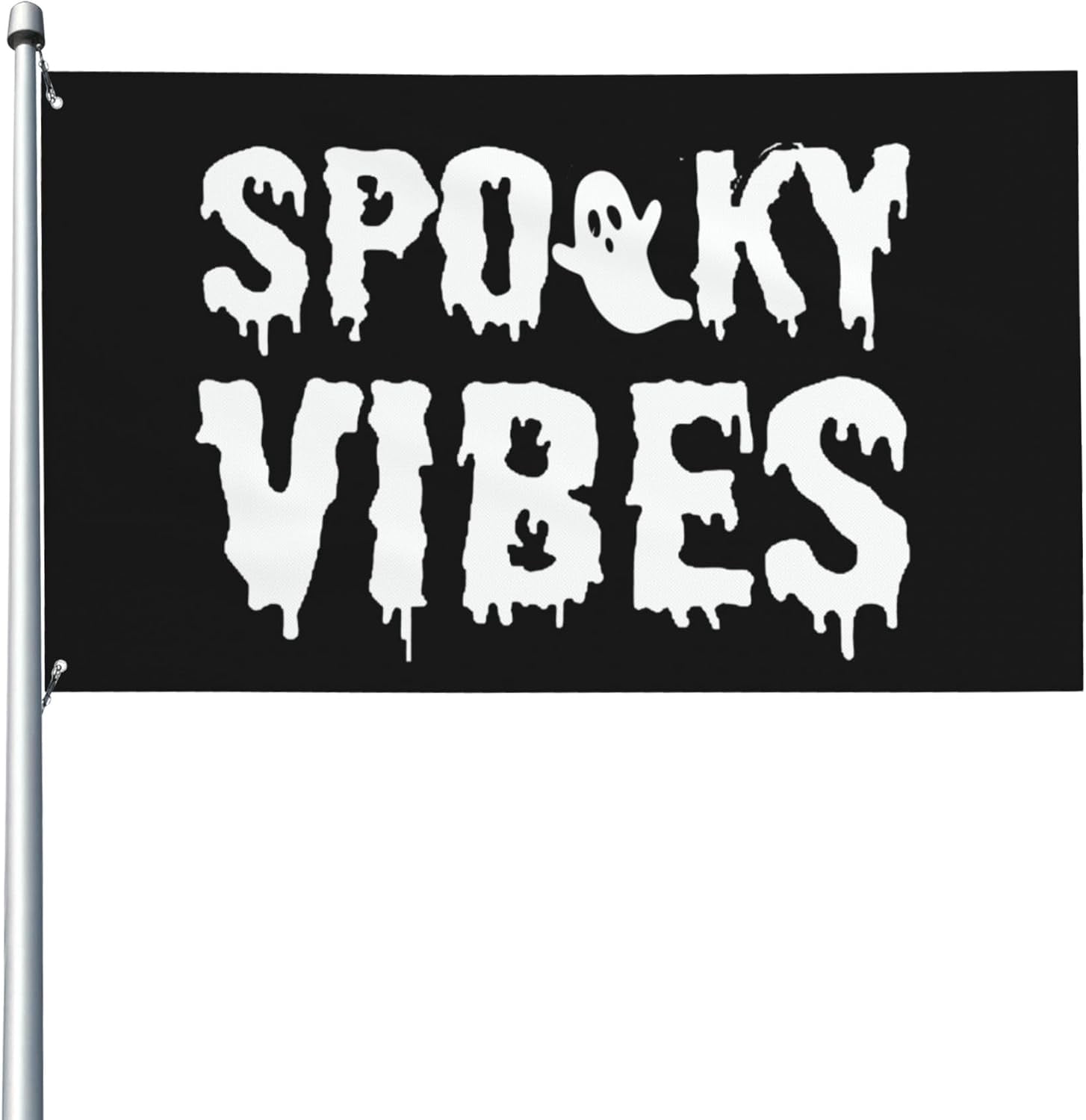 Spooky Vibes Flag 3x5 Ft Outdoor Decorative Banner Outside Hanging ...