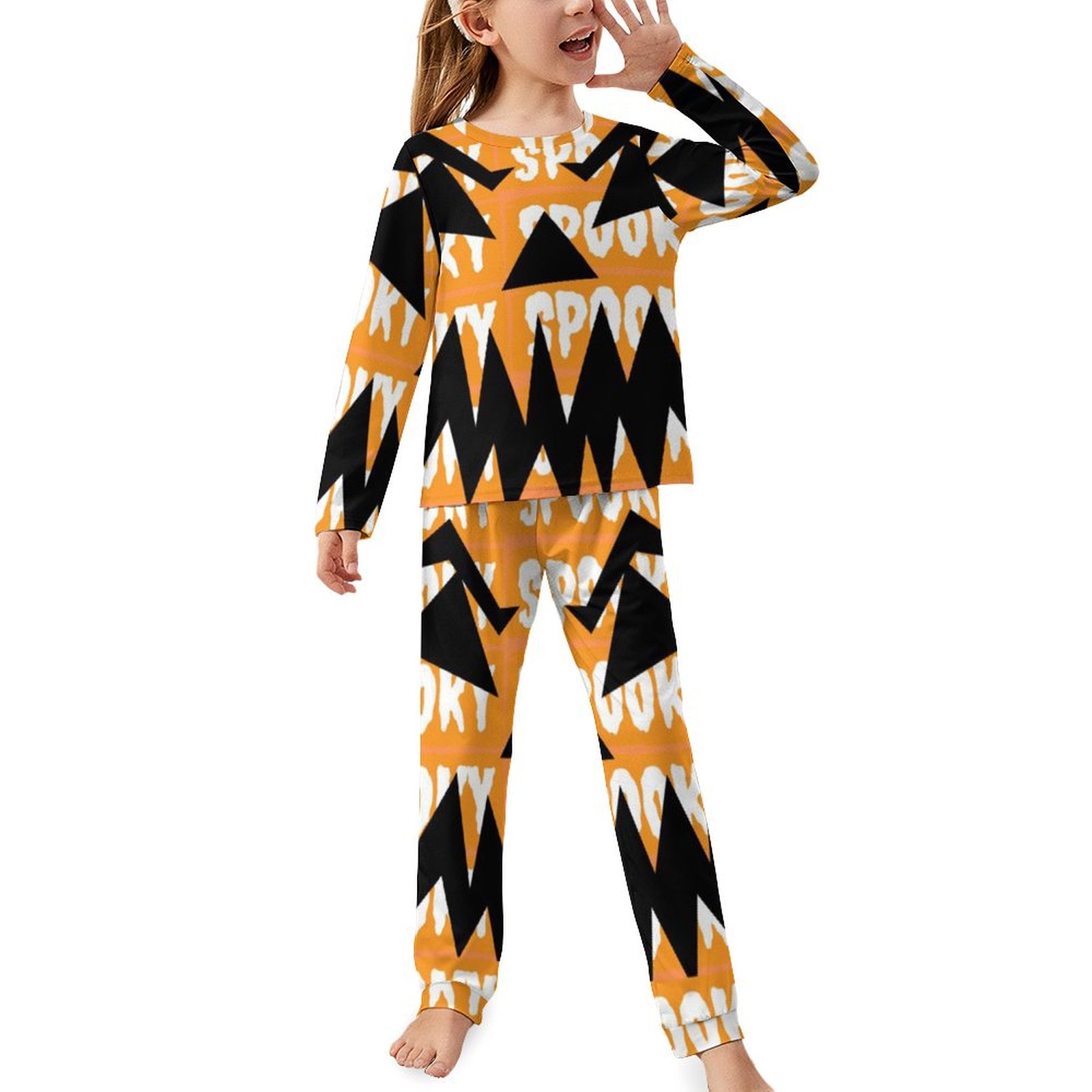 Spooky Wallpaper Child Pajamas Set for Boys Girls 6 Sizes, Long Sleeve ...