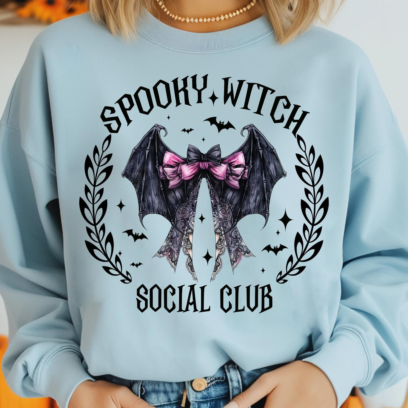 Spooky Witch Social Club png,Halloween png,Gothic halloween png ...