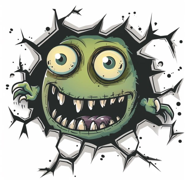 Spooky Yet Cute Peeking Monster Car Decal, High-Quality Vinyl Decal for ...