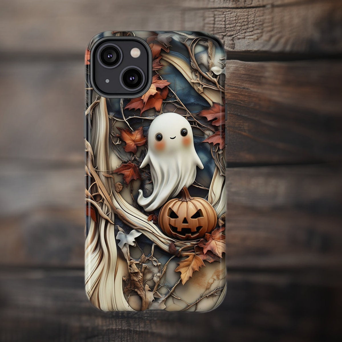 Spooky and Cute 3D Halloween Phone Case with Ghosts and Pumpkins for ...
