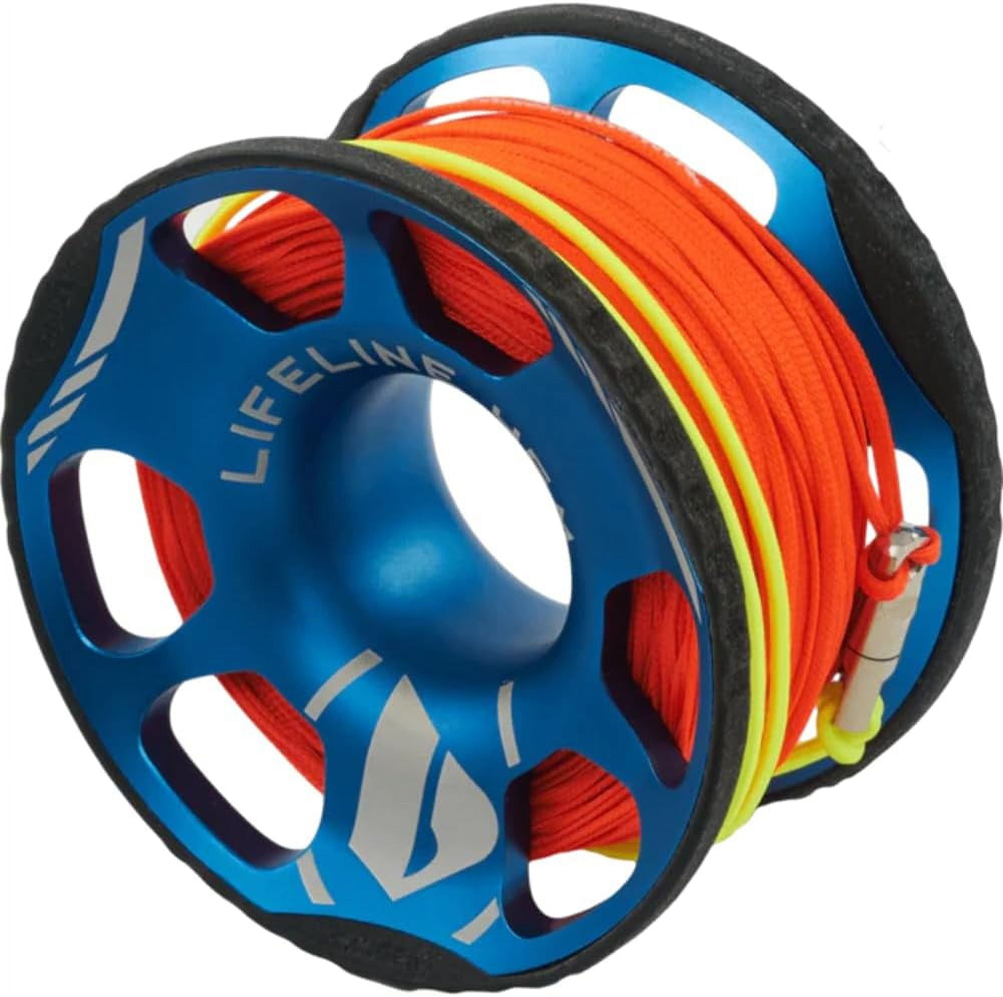 Spool 45m Blue High Visibility Line Includes Stainless Steel Bolt Snap ...