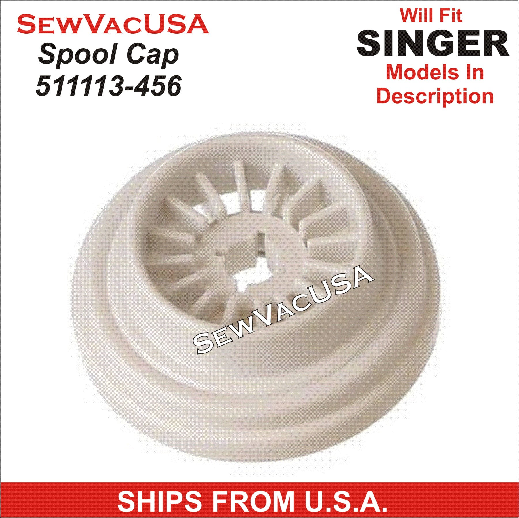 Spool Cap 511113-456 Fits Many Singer Models See Description - Walmart.com