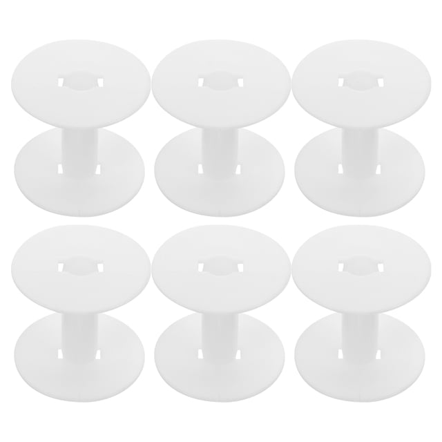 FENGGUIQU Universal White Plastic Spools 6pcs for Sewing Projects Daily ...