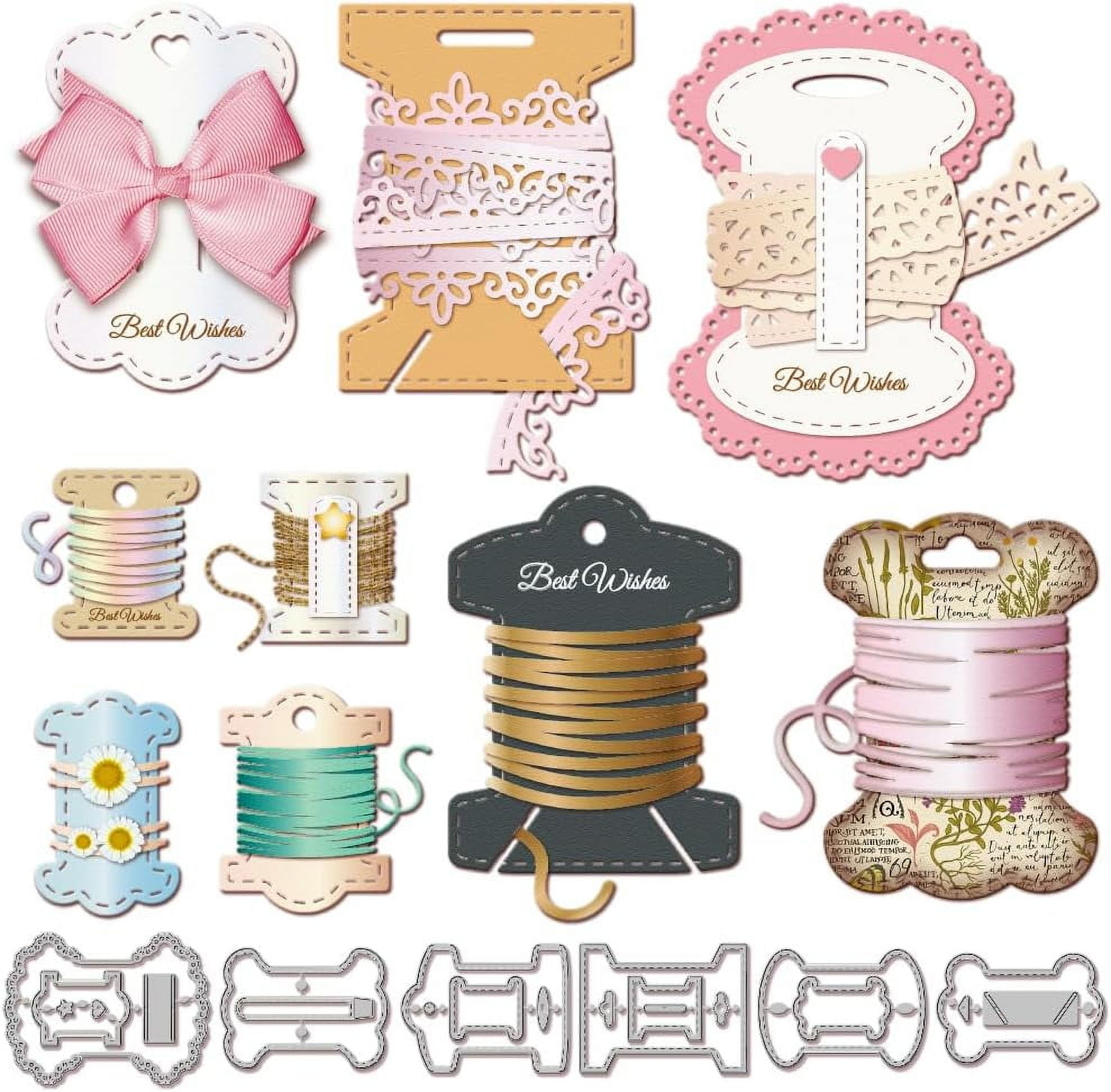 Spool Metal Die Cuts Bow Display Card Metal Cutting Die Spool Thread ...