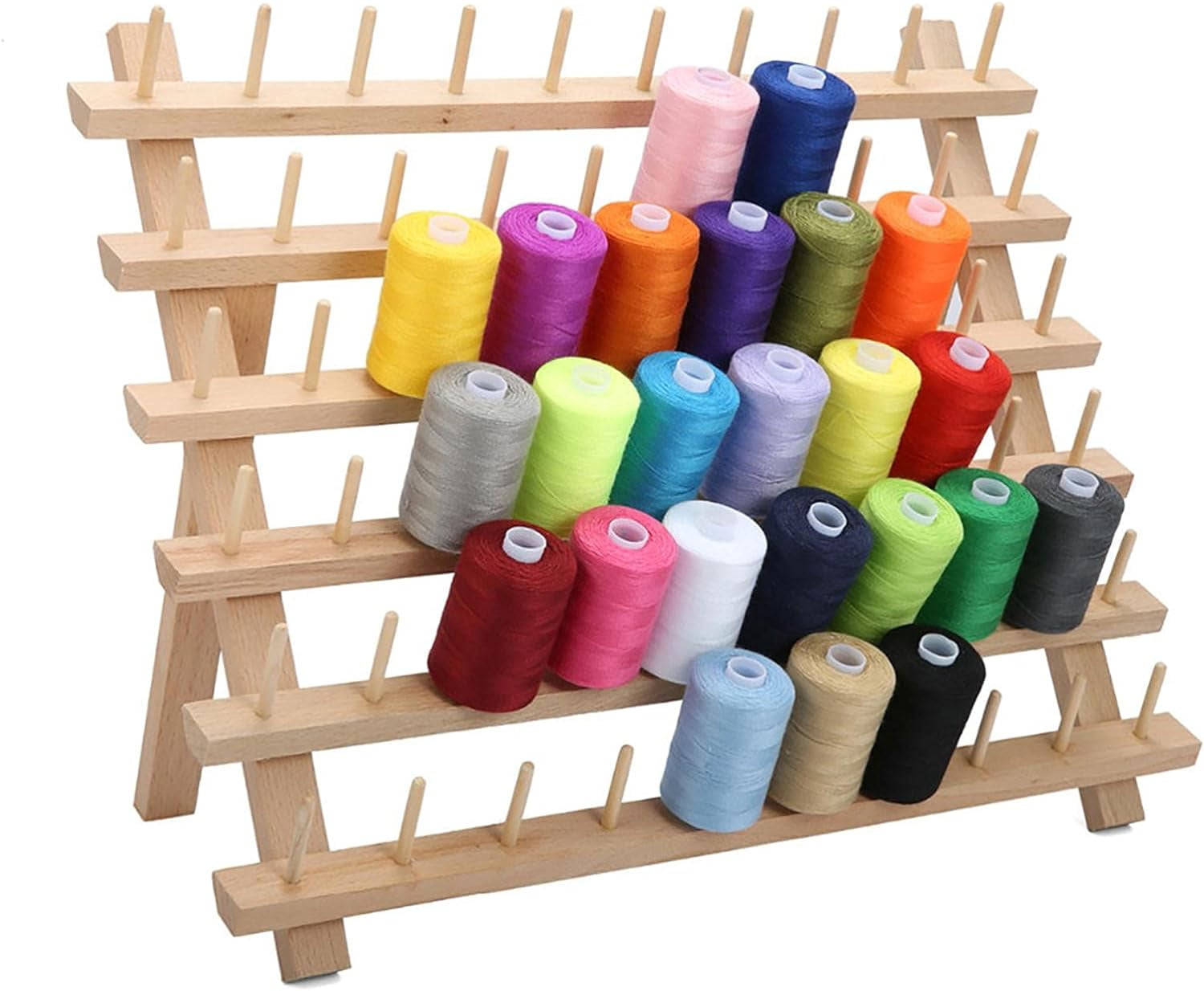 Spool Wooden Thread Rack 30/60 Spool Thread Rack, Foldable Wooden ...