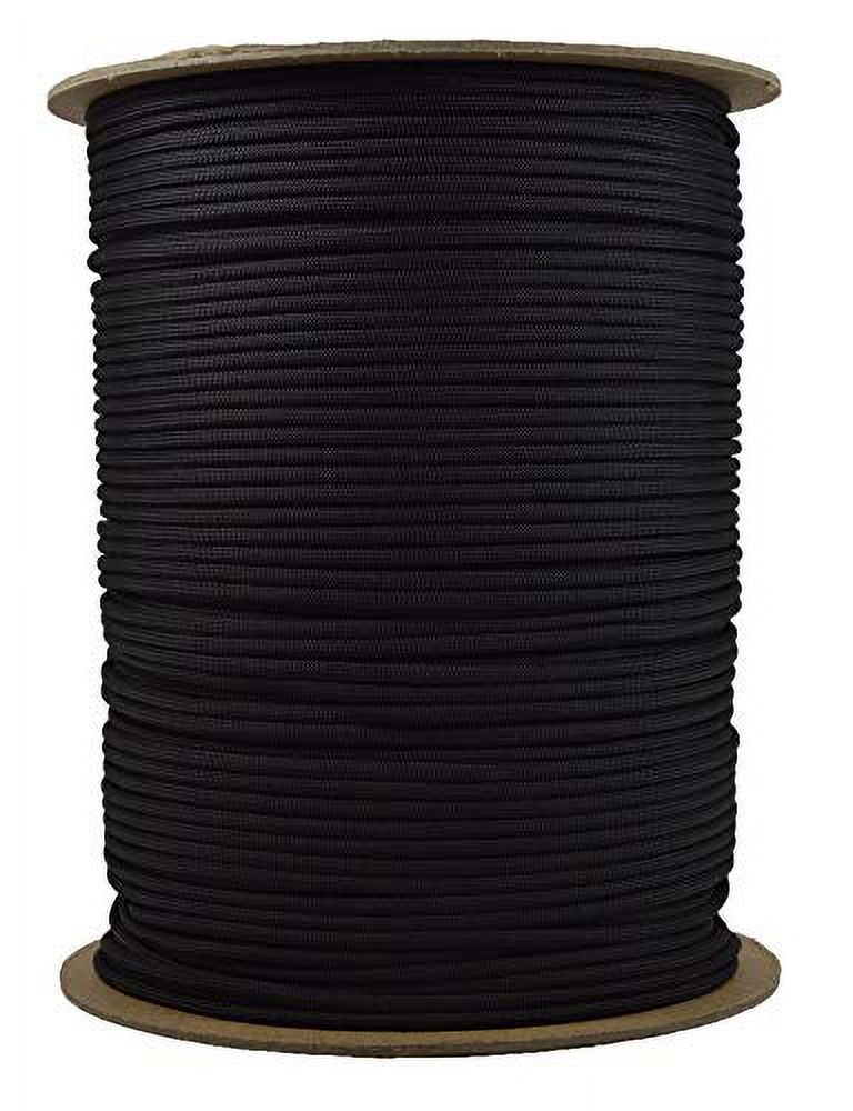 Spools of Black 550 lb Cord Type III Paracord - 4 Sizes 250, 1000, 3000 ...