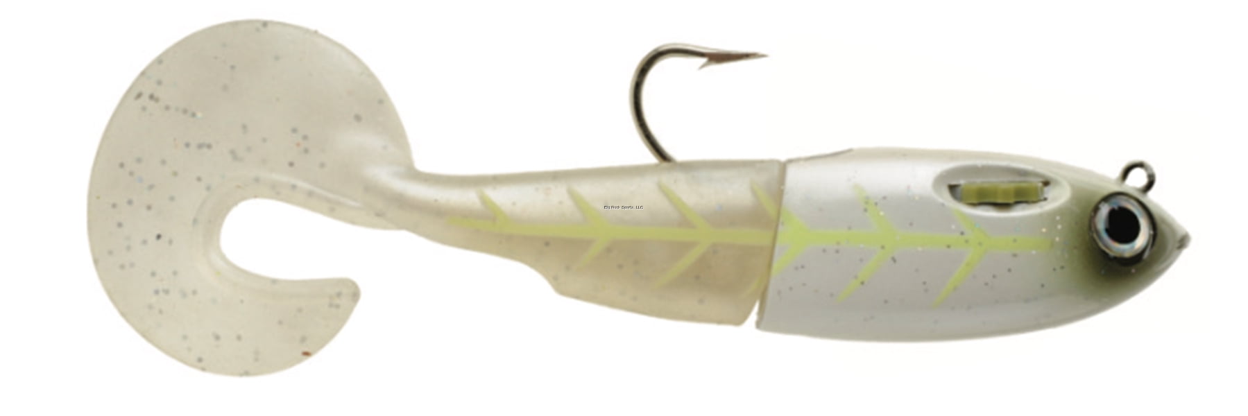 Spooltek Fat Curly 6in XH White Ghost Lure - Walmart.com
