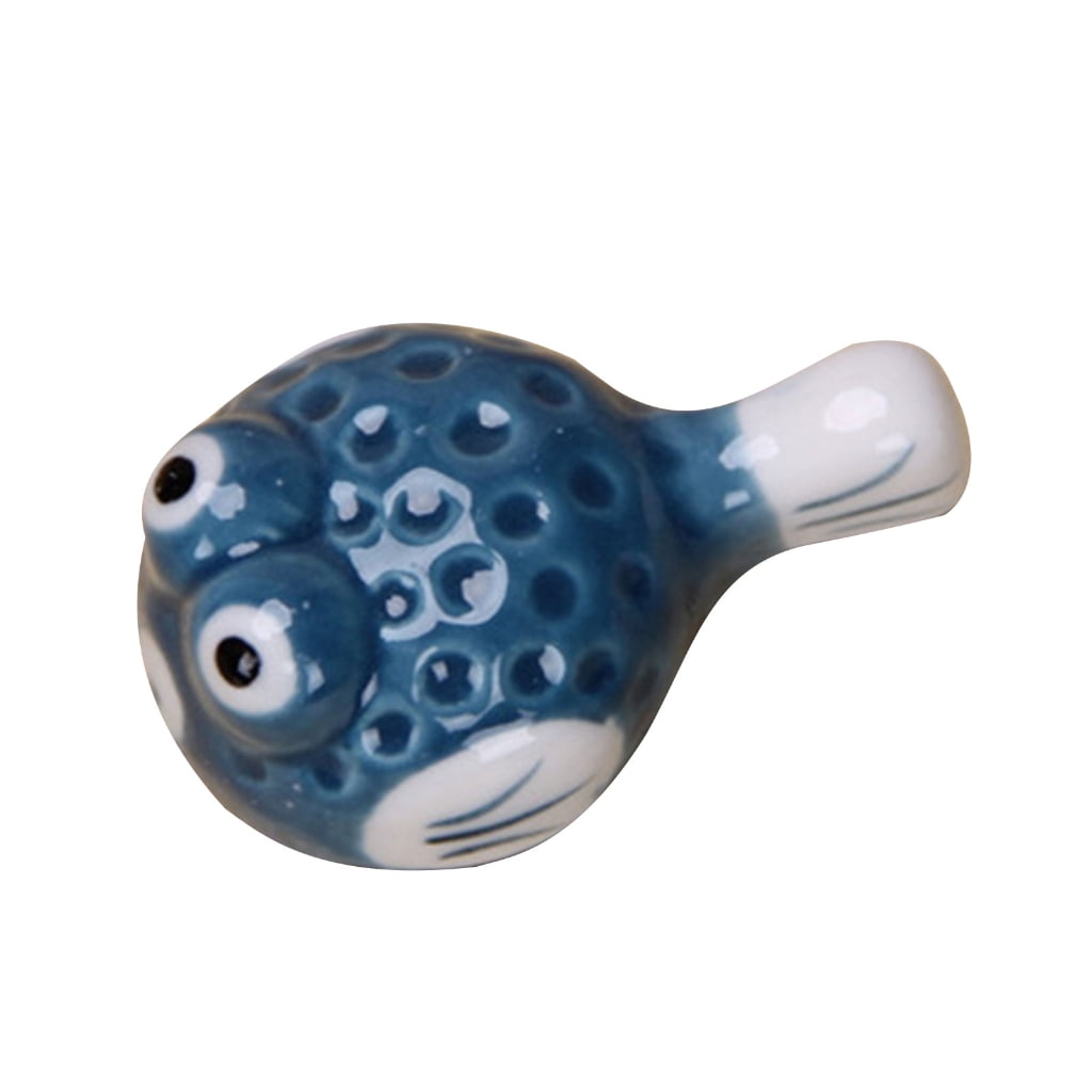 Spoon Fork Rests Pufferfish Shape Utensil Rest Ceramic Material for ...