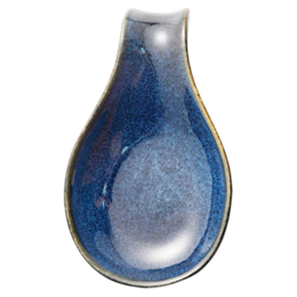 Tineasur Unique Spoon Rest Ceramic Blue 1Pack Hotels Cutlery Holder ...