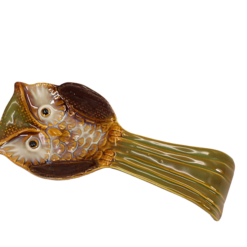 ETEREAUTY 1Pc Premium Ceramic Owl Shape Spoon Rest for Elegant Dining ...
