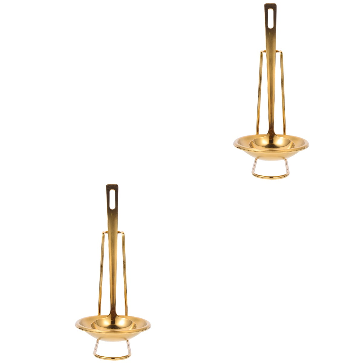 Spoon Rest 2 Sets Cutlery Stand Stainless Steel Holder Ladle Delicate ...