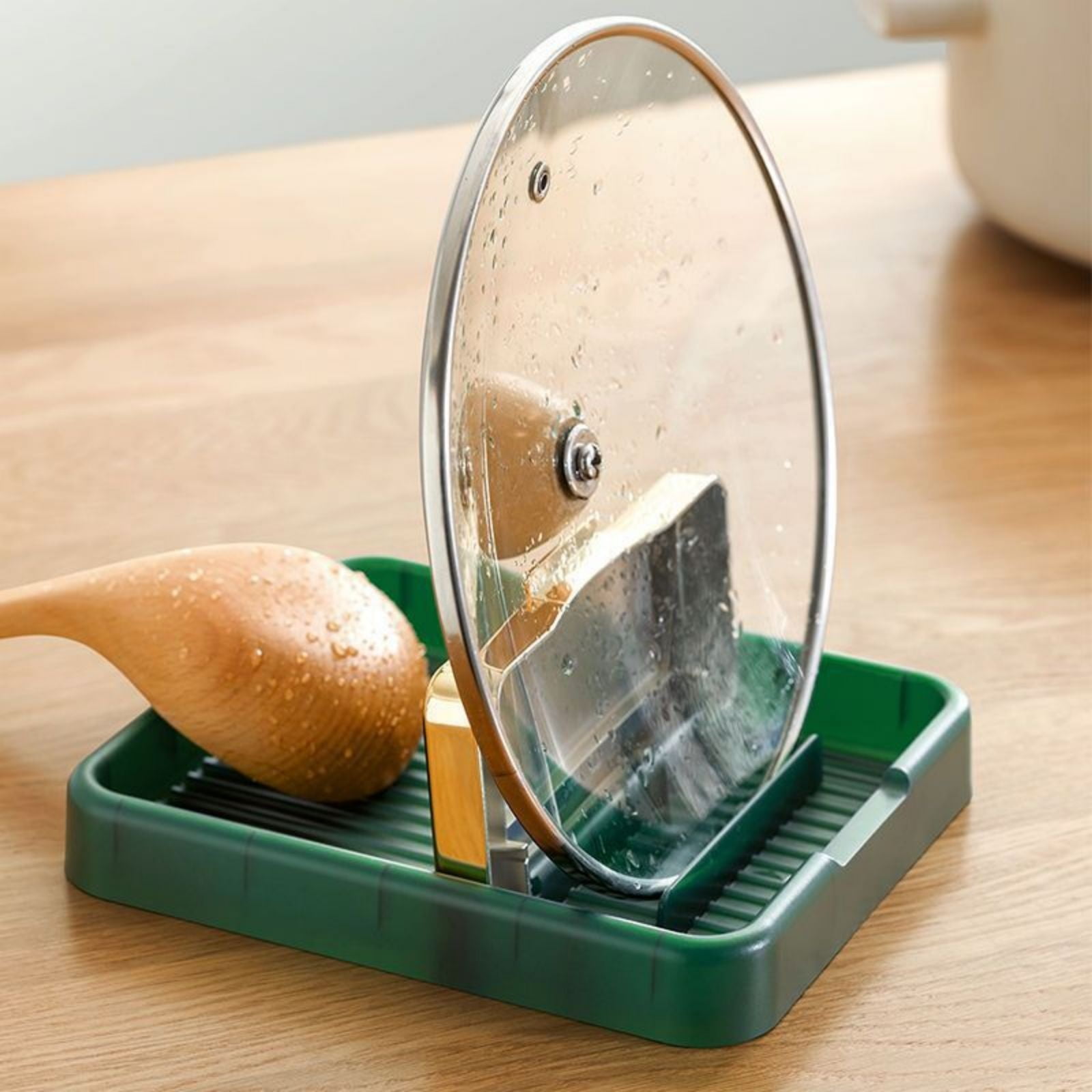 Spoon Rest for Kitchen Counter Pan Organizer for Cabinet,Pot Lid Holder ...