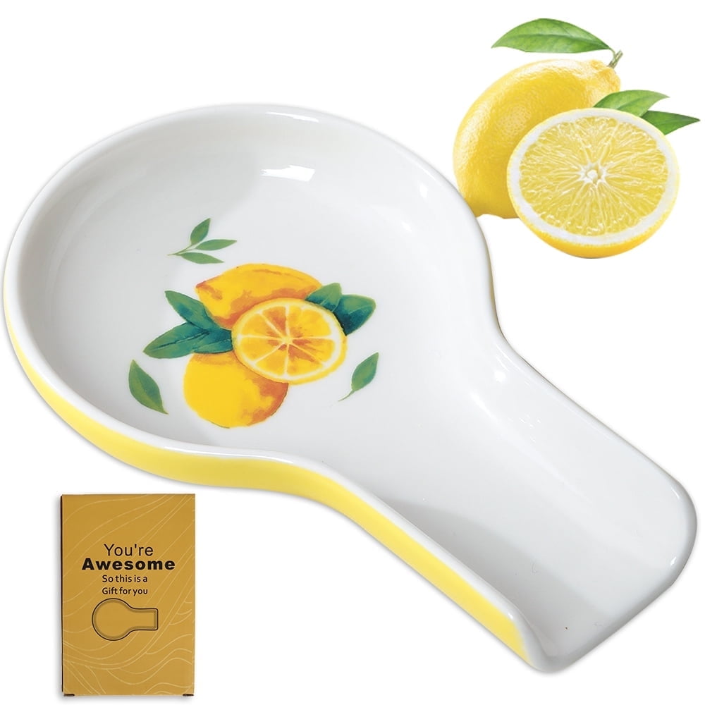 Spoon Rest - Lemon Spoon Rest for Stove Top for Cooking Spoons Spatula ...