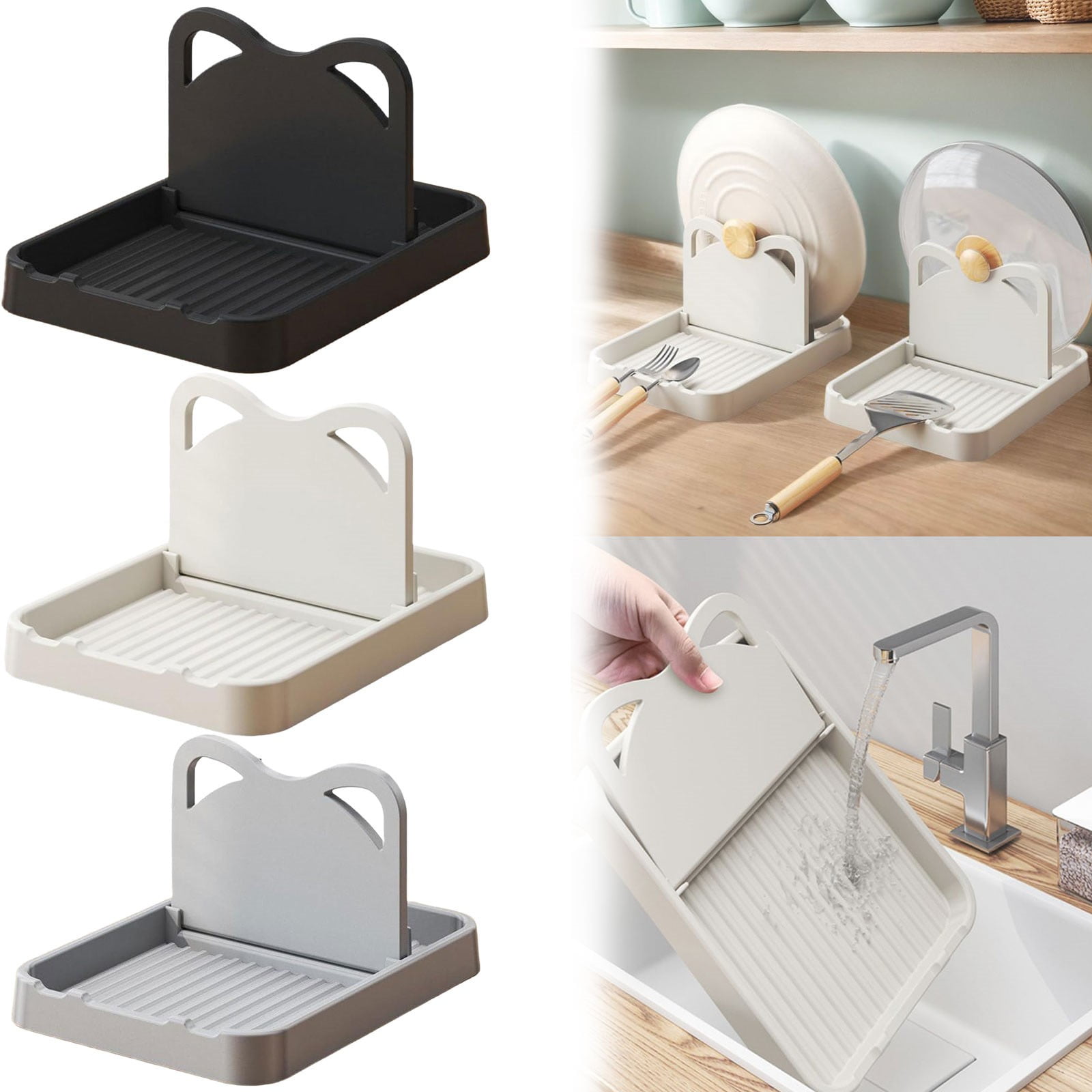 Spoon Rest With Lid Holder: Foldable Silicone Spoon Holder High ...