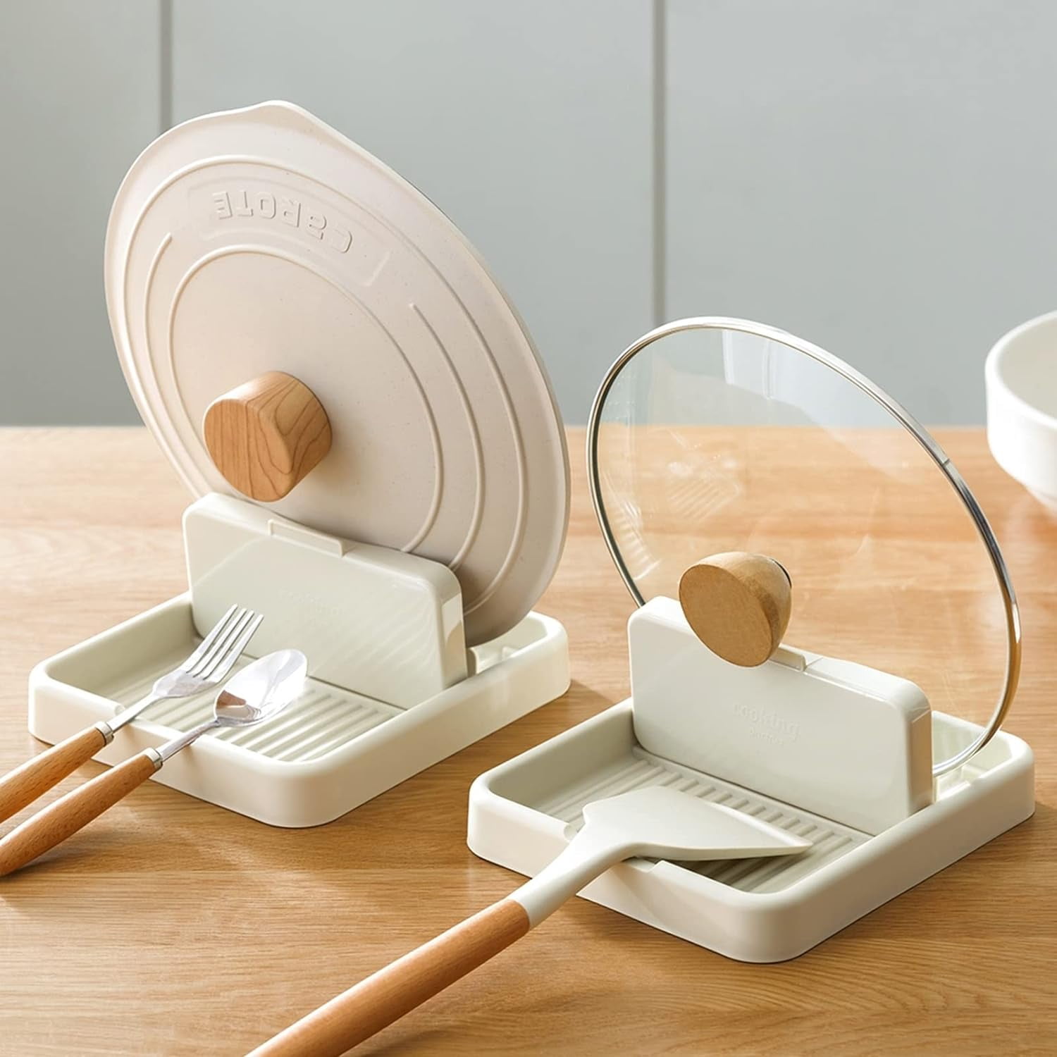 Spoon Rest with Lid Holder for Stove Top/Holder for Kitchen Counter ...