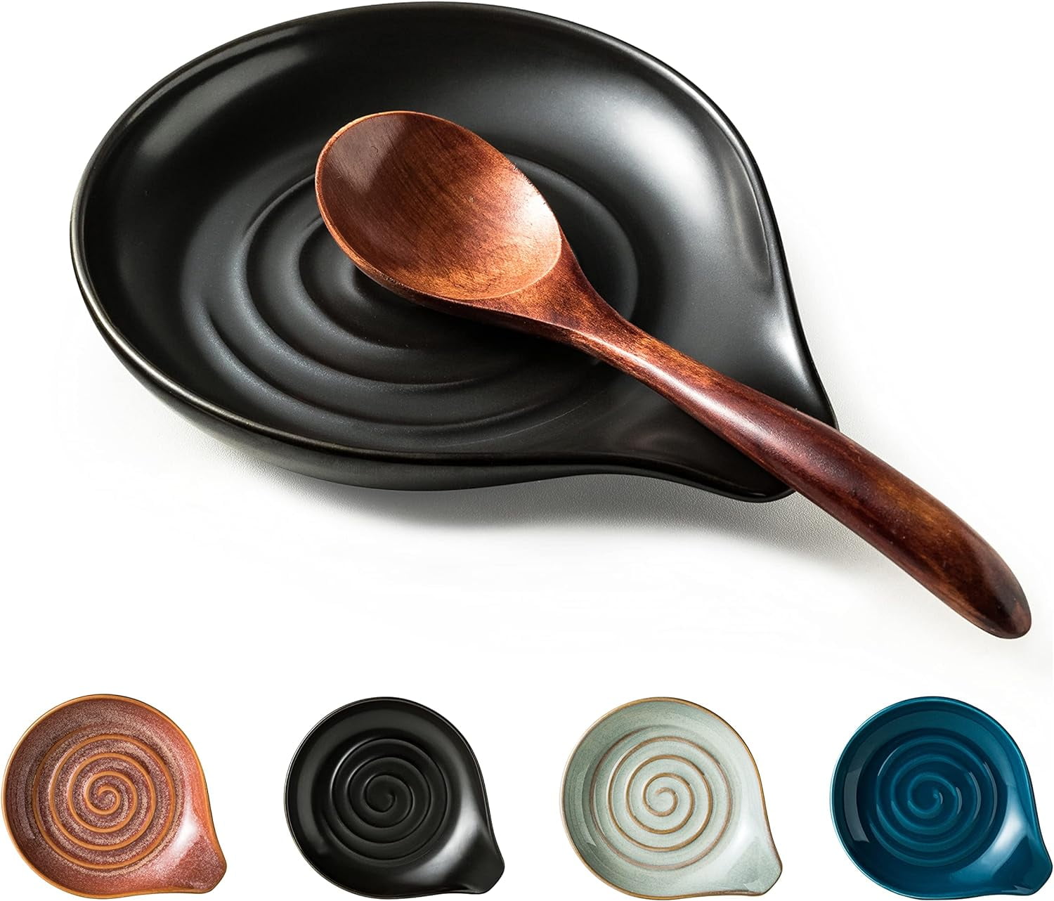 Spoon Rest, Porcelain Drip Tray for Multiple Utensils, Cooking&Large ...