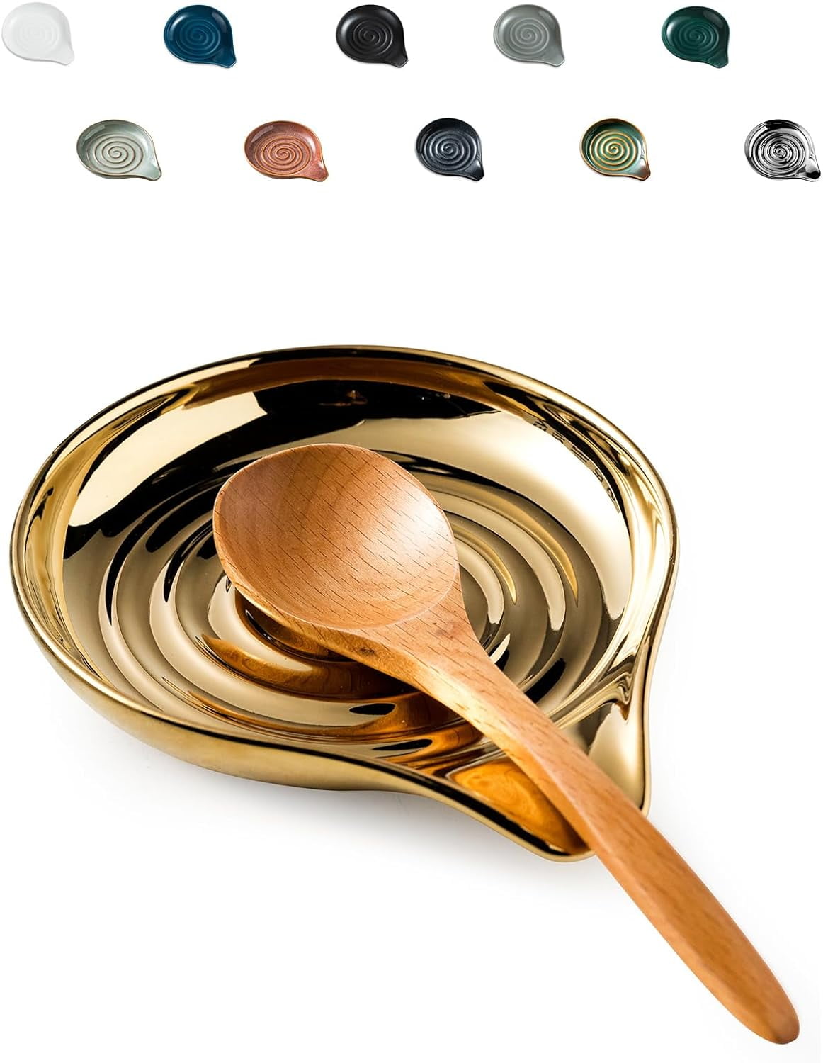 Spoon Rest for Stove Top, Ceramic Spoon Holder for Kitchen Countertop ...