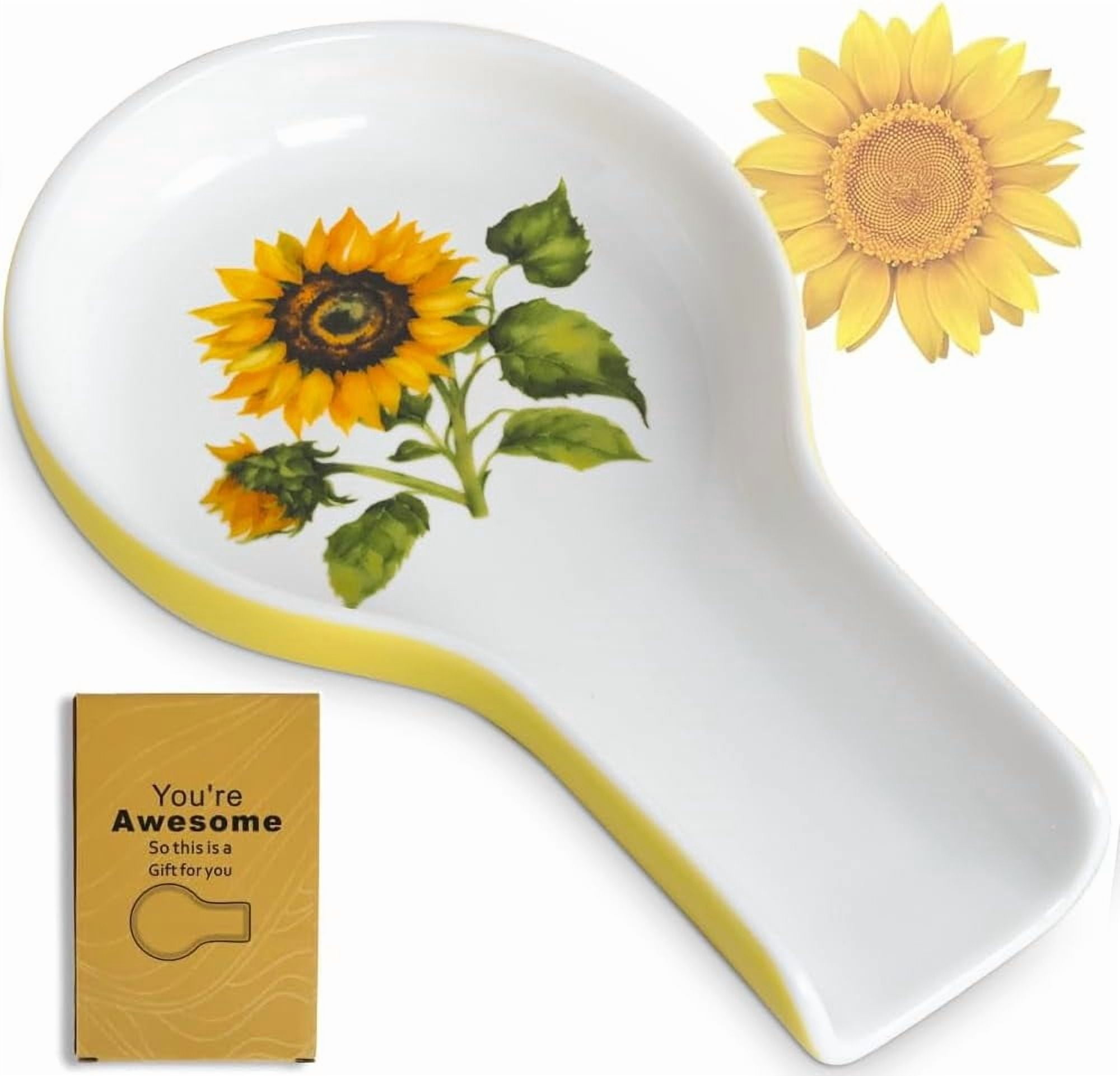 Spoon Rest for Stove Top - Sunflower Christmas Spoon Rest for chen ...