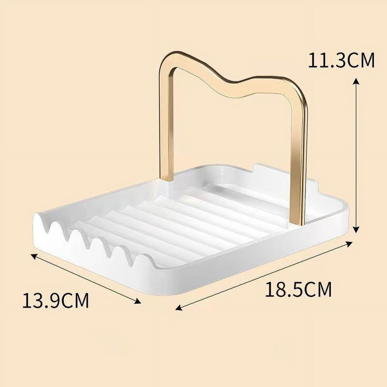 Spoon Rest with Pot Lid Holder Stand Kitchen Counter Organizer Utensils ...