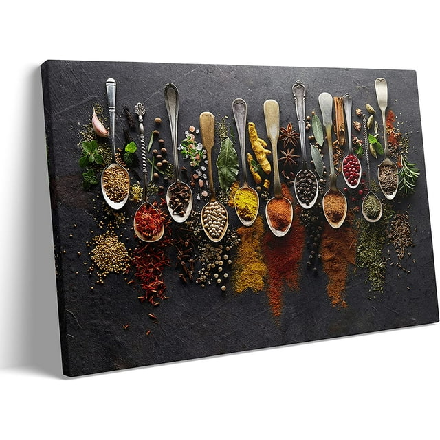 Spoon Spice Kitchen Canvas Wall Art Framed Prints Artwork Spice Kitchen ...