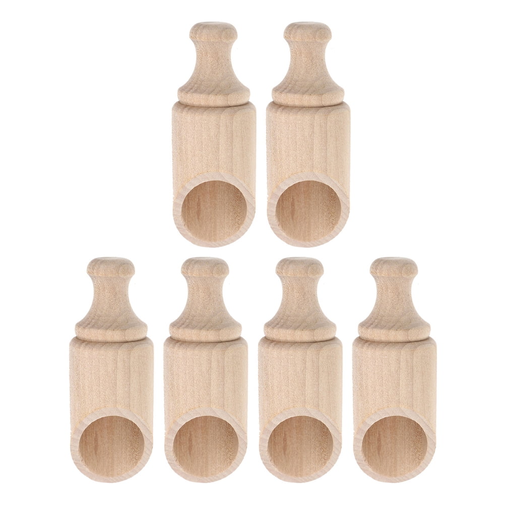 Wooden Scoop Tea Wood Small Salt Mini Scoops Shovels Bath Tiny Spice ...
