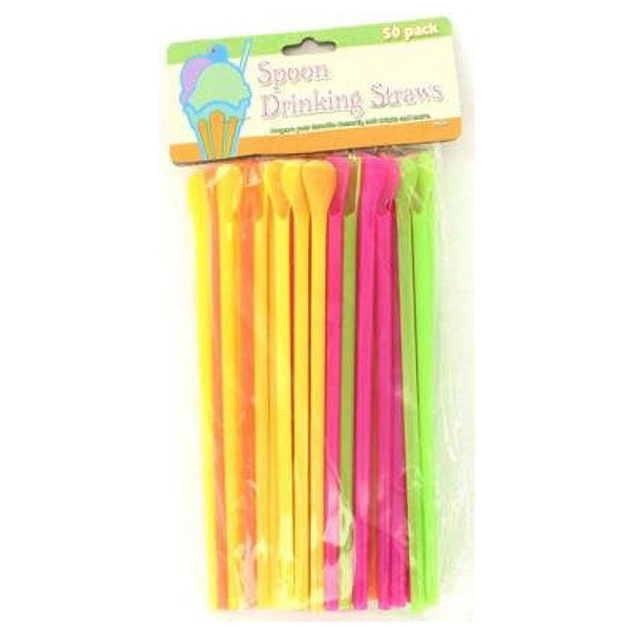 Spoon drinking straws package of 50 - Pack of 24 - Walmart.com