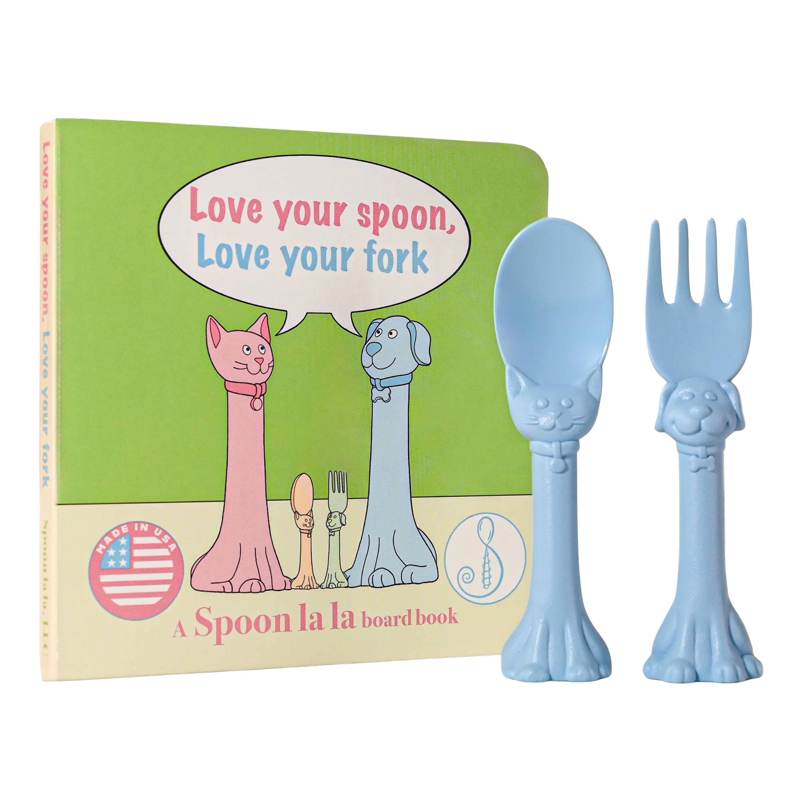 Spoon la la Made in USA Toddler Utensil Set (2 Pack) & Board Book ...