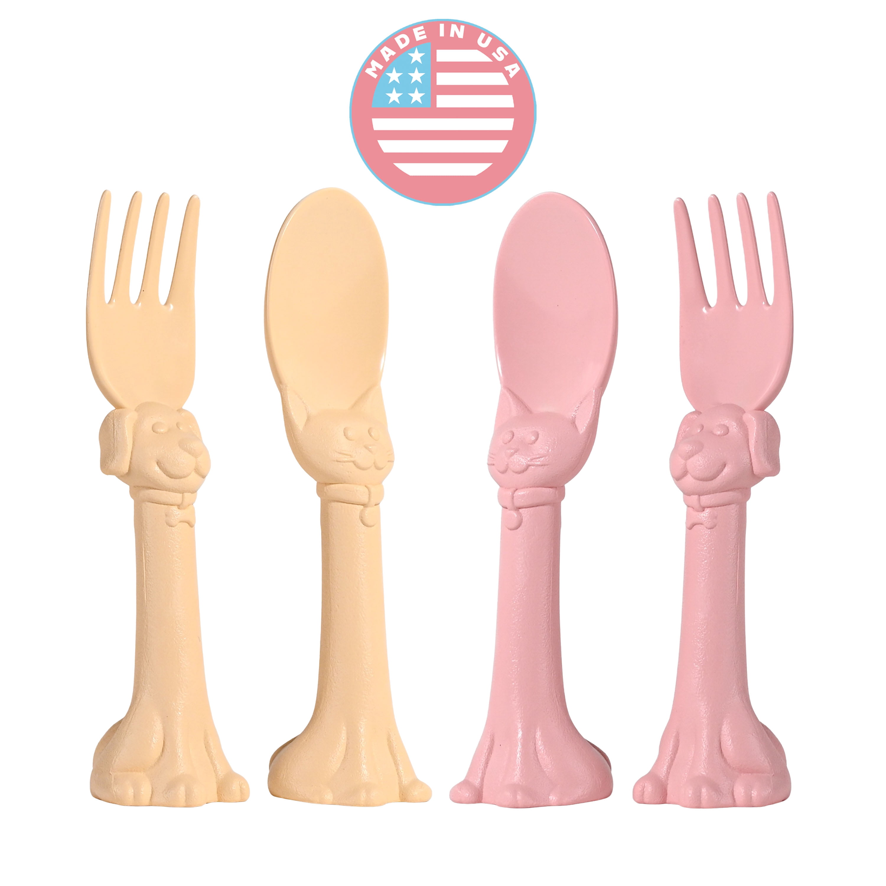 Spoon la la Made in USA Toddler Utensil Set - 4 Pack (2 Spoons & 2 ...