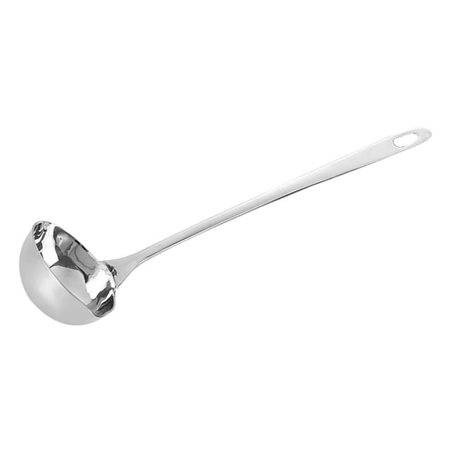 Spoon with Spout Soup Spoons Deep Soup Ladle Kitchen Gadget Stainless ...