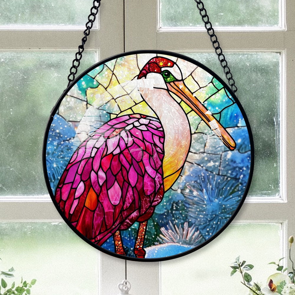 Spoonbill Ornament Christmas 2025, Spoonbill Stained Glass Window ...