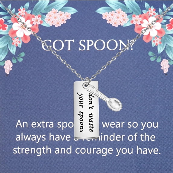 Spoonie Necklace Don't Waste Your Spoons Necklace Mental Health ...