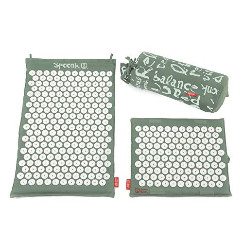 Spoonk Acupressure Eco Mat, Sage - Regular & Travel Mat - Back & Neck ...