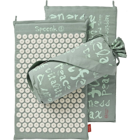Spoonk Hemp Acupressure Massage Mat with Carrying Bag, Sage - Walmart.com