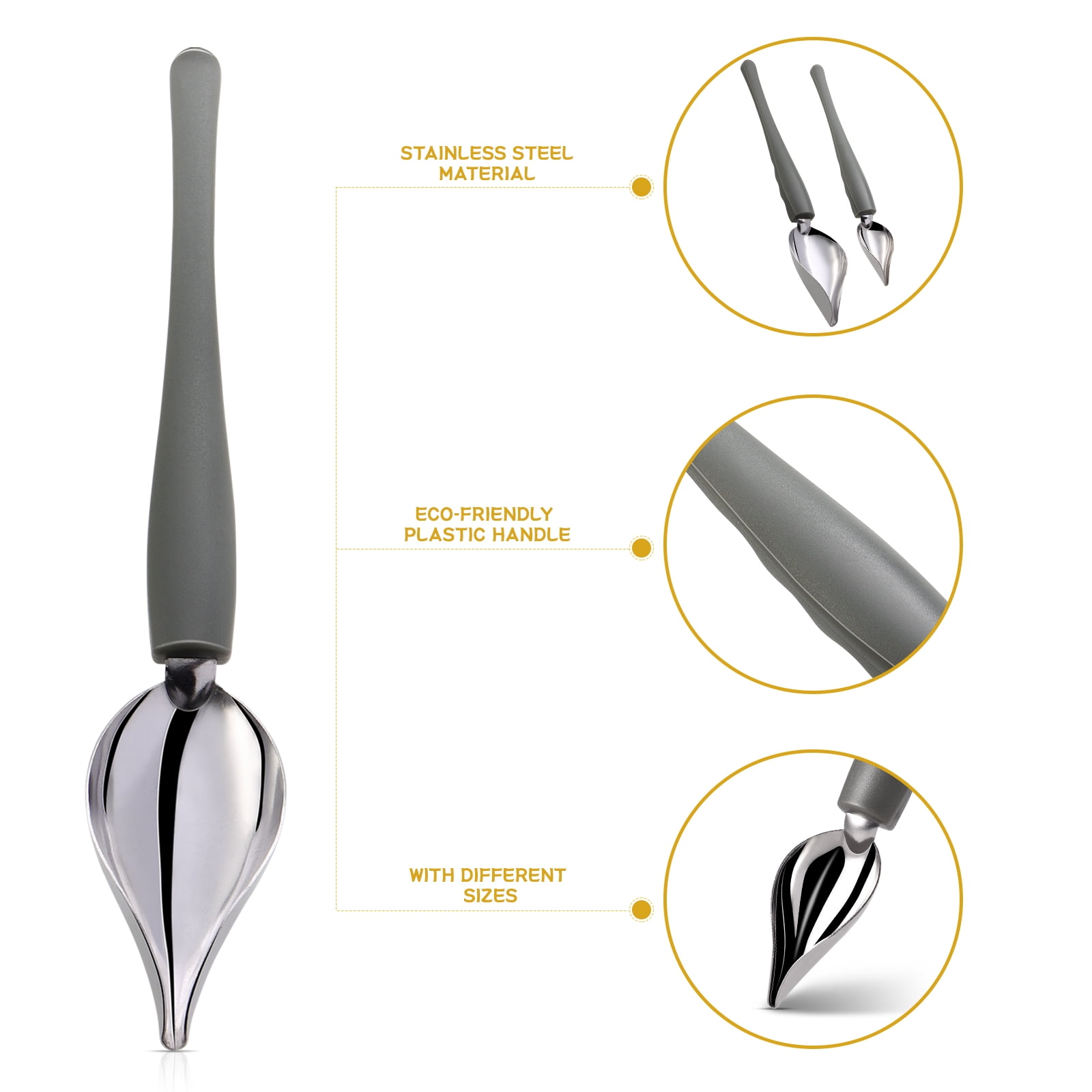 Spoons Tools Culinary Drawing Filter Saucier Drizzle Stainless Steel ...