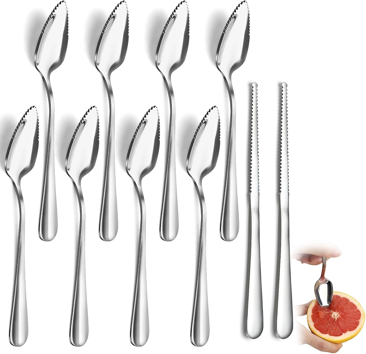 Spoons and Knives - 8 Spoons, 2 Knives,Spoon and Knife with Serrated ...