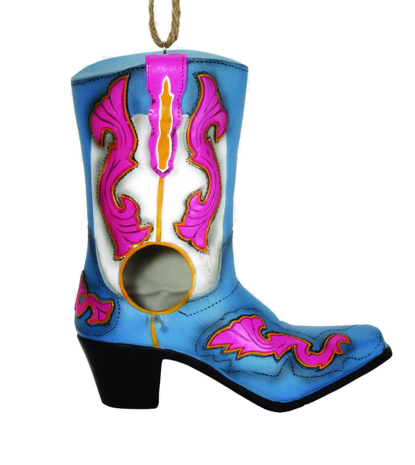 Spoontiques 10179 Cowgirl Boot Birdhouse, White - Walmart.com