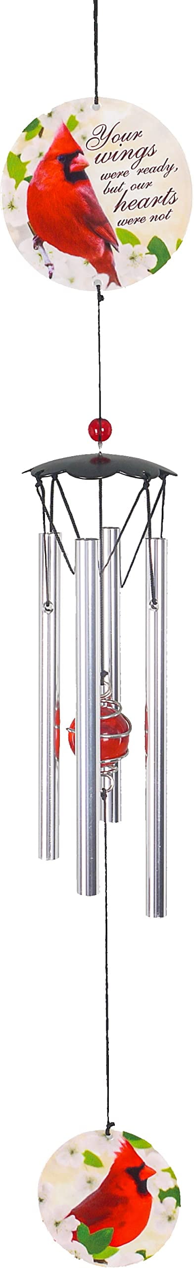 Spoontiques Cardinal Memorial Wind Chime - Decorative Bird Sympathy ...